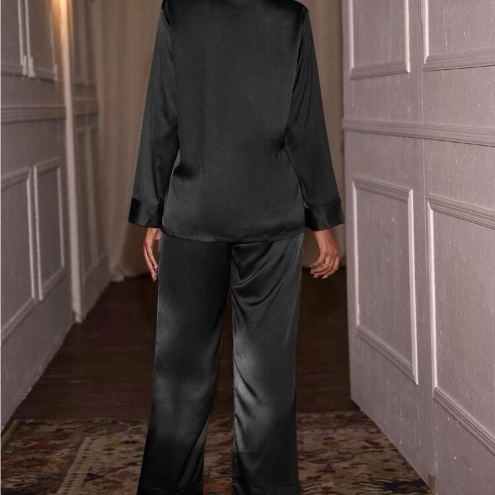 Black Satin Pajamas - Gem